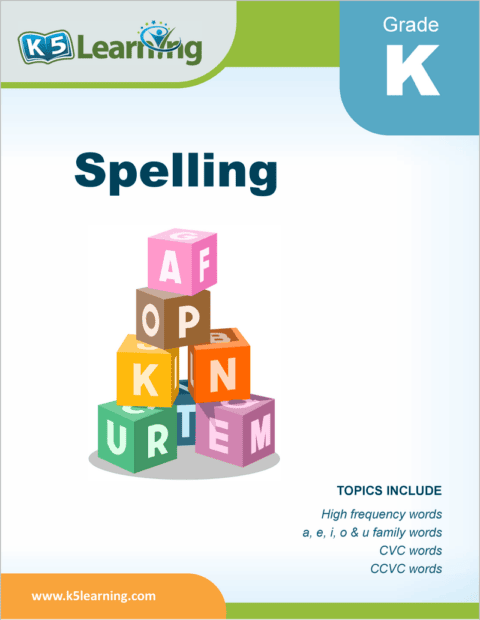 Kindergarten Spelling Workbook | K5 Bookstore
