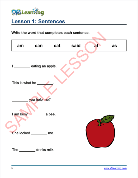 Vocabulary Workbook for Grade 1 | K5 Bookstore