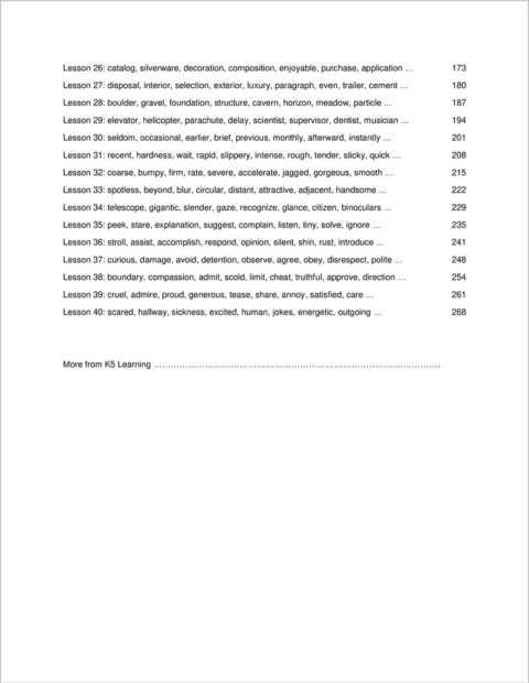 Vocabulary Workbook for Grade 4 | K5 Bookstore