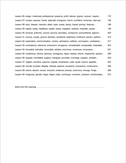 Vocabulary Workbook for Grade 5 | K5 Bookstore