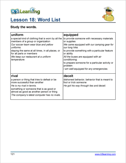 Vocabulary Workbook for Grade 5 | K5 Bookstore