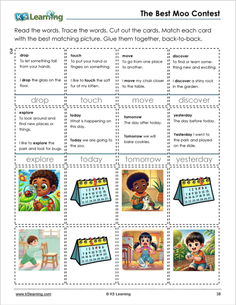 Kindergarten Vocabulary Workbook | K5 Bookstore