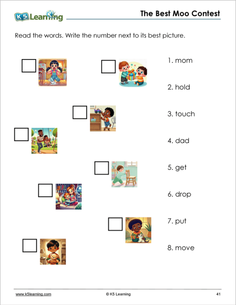 Kindergarten Vocabulary Workbook | K5 Bookstore