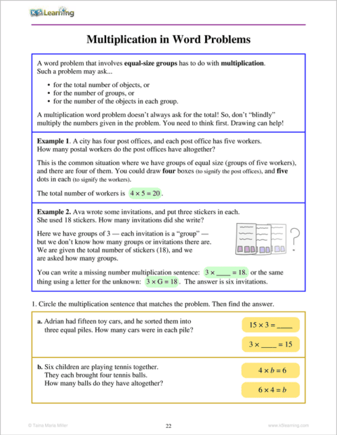 Math Word Problems Workbook for Grade 3 | K5 Bookstore