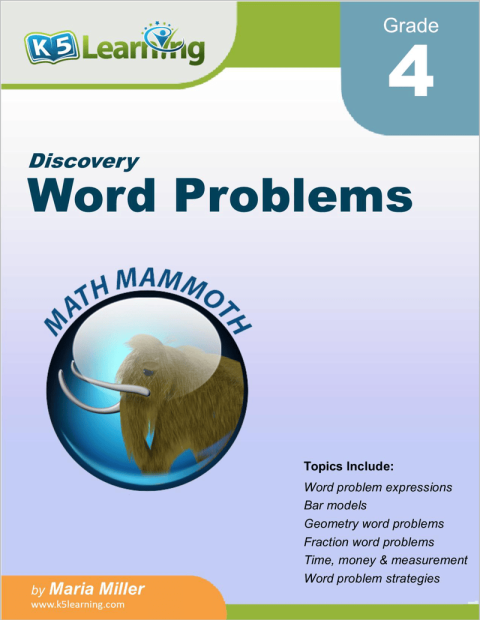 Word Problems Workbook for Grade 4 | K5 Bookstore